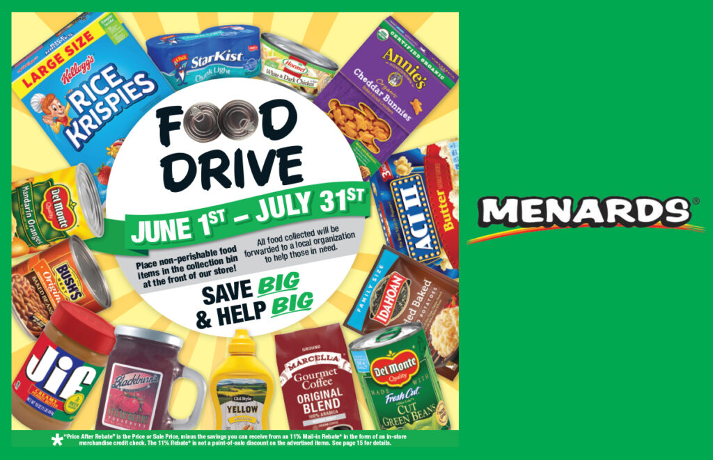 Menards Food Drive - 102.9 THE HOG